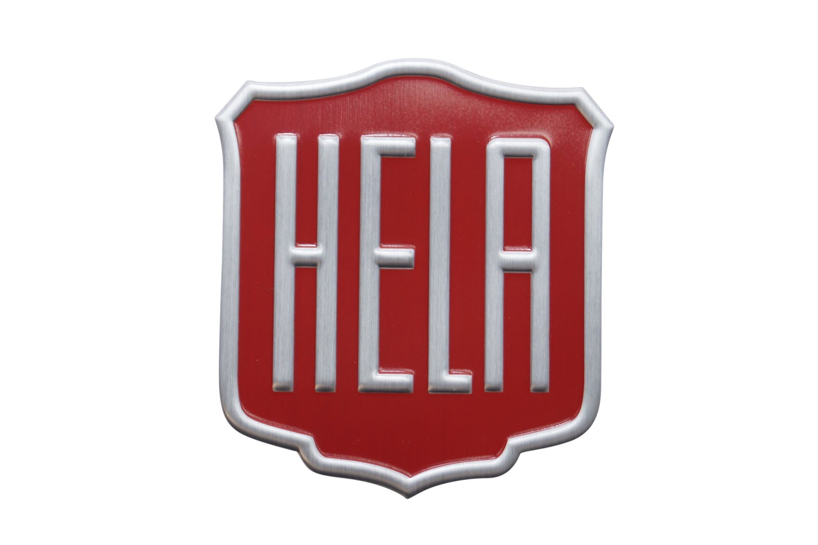 HELA Frontemblem rot – Traktor Emblem Hermann Lanz Aulendorf