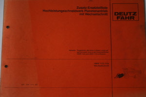 Treckergarage :: Ersatzteilliste Bedienungsanleitung Betriebsanleitung ...